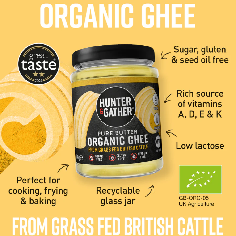 Home Hunter & Gather Grass Fed Organic Ghee 450g