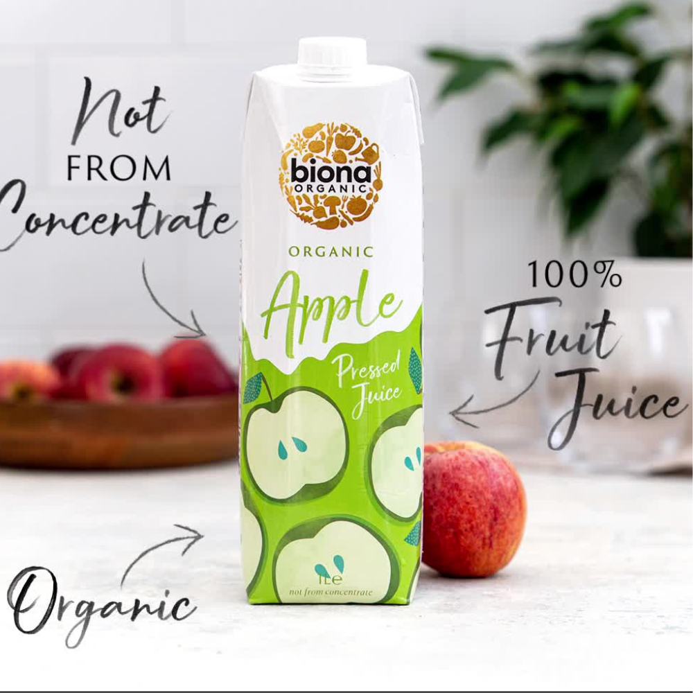 Home Biona Organic Apple Juice 1L